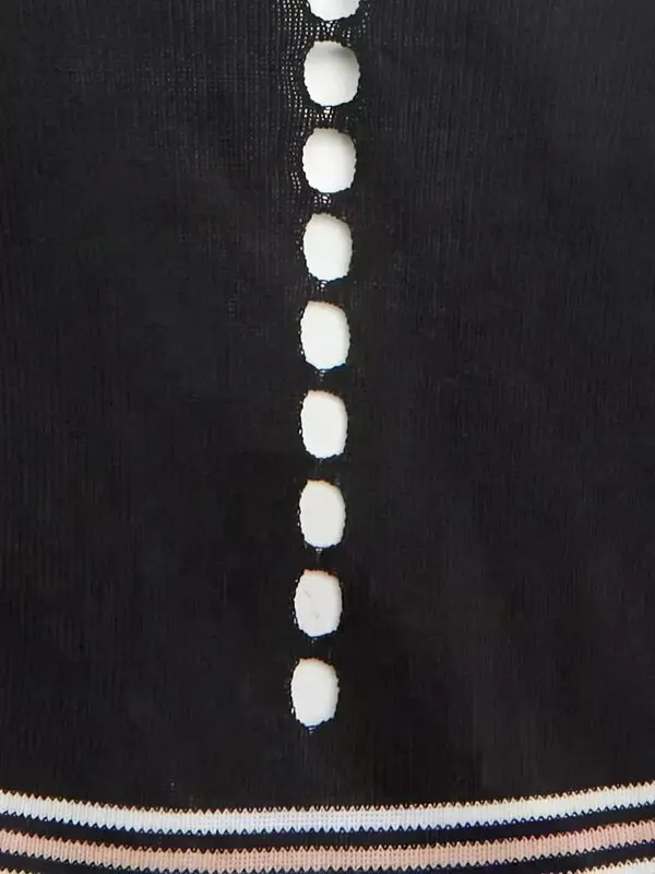 Rochas Cut-out Rib-knit Top