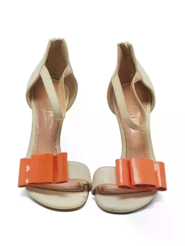 Chloé Bow-detail Ankle-strap Sandals - Grey
