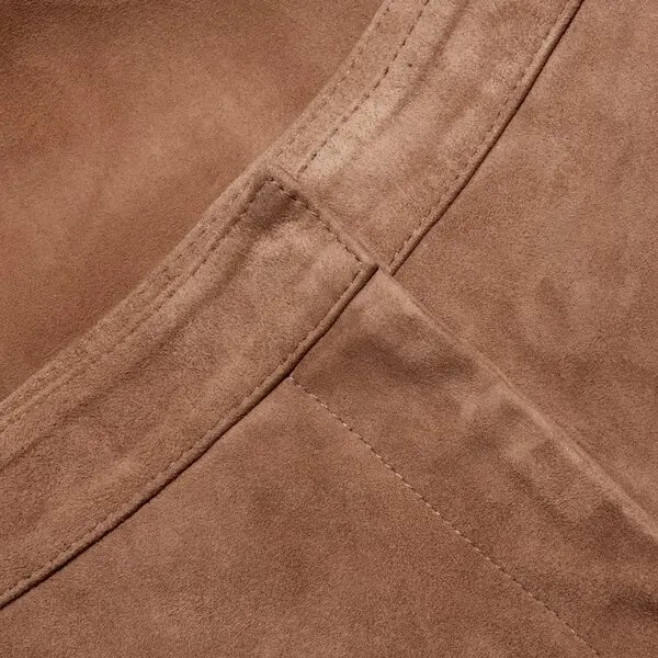 L'AGENCE Livvy Suede Straight-leg Trouser