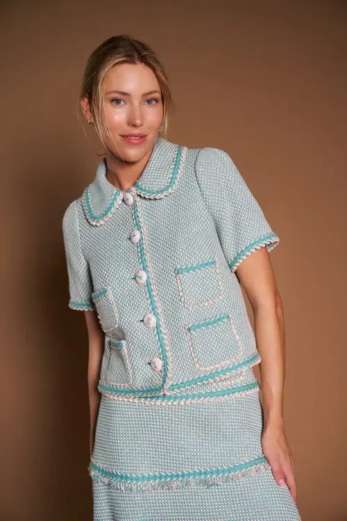MAISON COMMON Half Sleeve Jacket With Peter Pan Collar