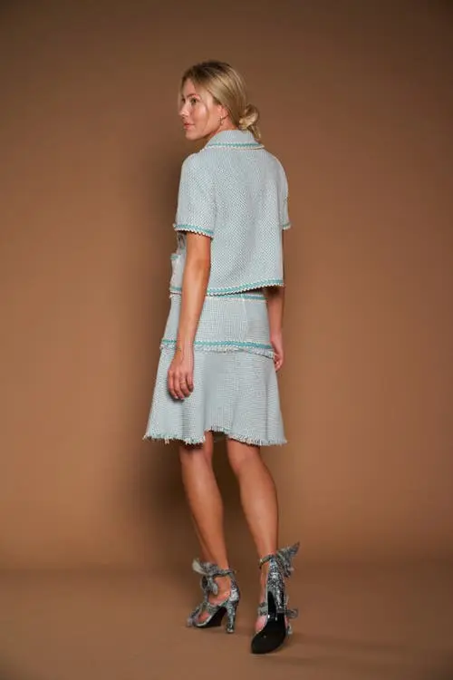 MAISON COMMON Half Sleeve Jacket With Peter Pan Collar