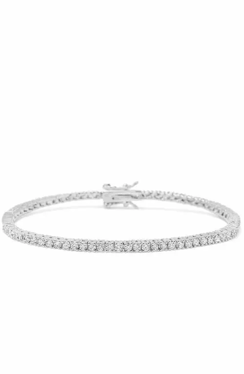 NIALAYA JEWELRY Mini Cubic Zirconia Tennis Bracelet - Silver
