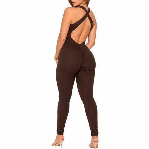 LECHERY® X Yahaira Jumpsuit Open Back With Hip Lifter