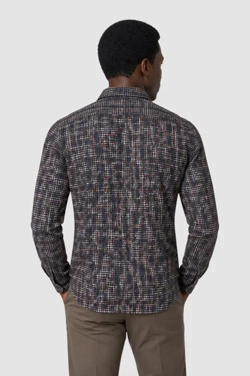 GARNET Ulric Regular-fit Print Long-sleeve Button-down Shirt