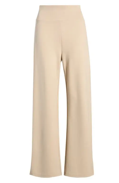 Anne Klein Wide Waistband High Waist Pull On Wide Leg Pants