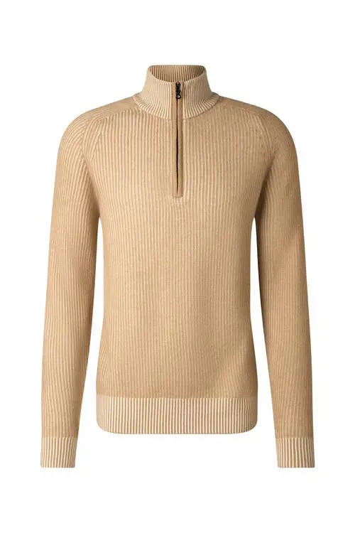 Bogner Dwayne Virgin Wool And Cashmere Turtleneck - Camel/cream