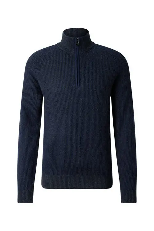 Bogner Dwayne Virgin Wool And Cashmere Turtleneck - Navy