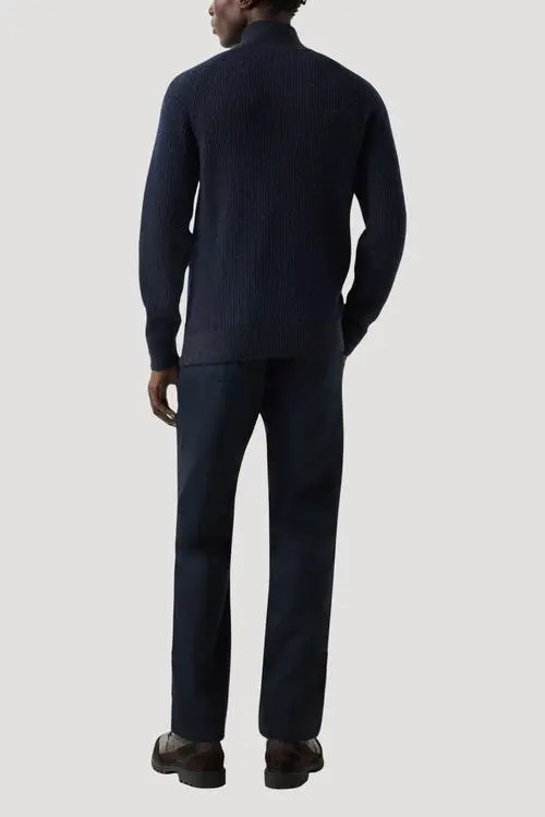 Bogner Dwayne Virgin Wool And Cashmere Turtleneck - Navy