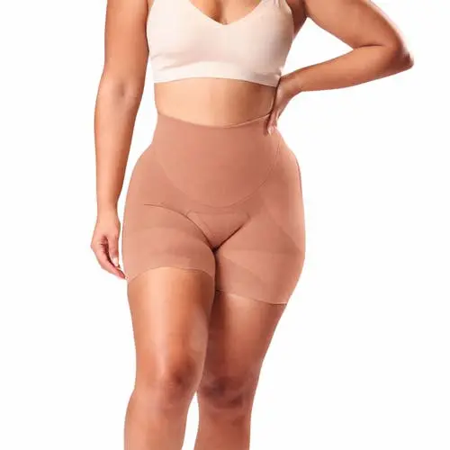 LECHERY® X Yahaira Happy Shapewear No.7 Low Waist Shorts Double Tummy Layer - Medium Beige