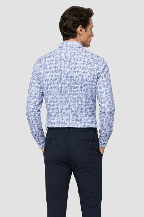 GARNET Jude Regular-fit Print Long-sleeve Button-down Shirt