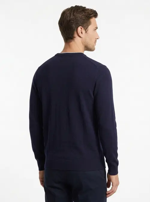 GARNET Barnaby Regular-fit Crewneck Sweater - Navy