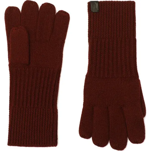 ALLSAINTS Declan Wool Gloves - Rust Brown