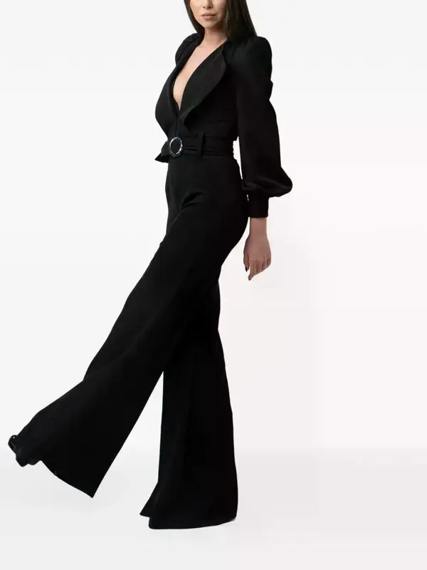 MONARH Belted Wide-leg Jumpsuit