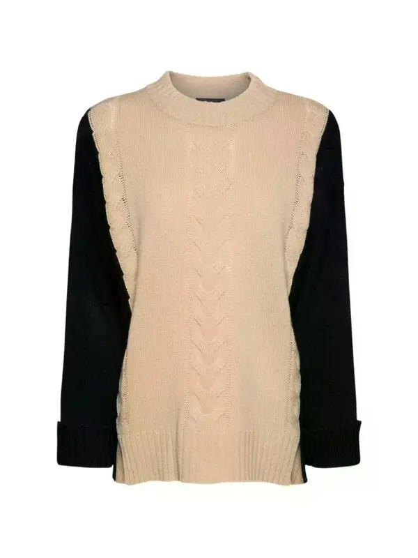 ELENA MIRÒ Cable-knit Colour-block Sweater