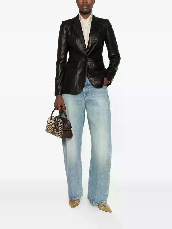 Tagliatore Sophie Single-breasted Leather Jacket