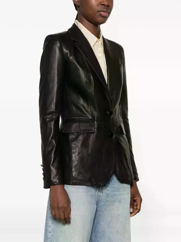 Tagliatore Sophie Single-breasted Leather Jacket