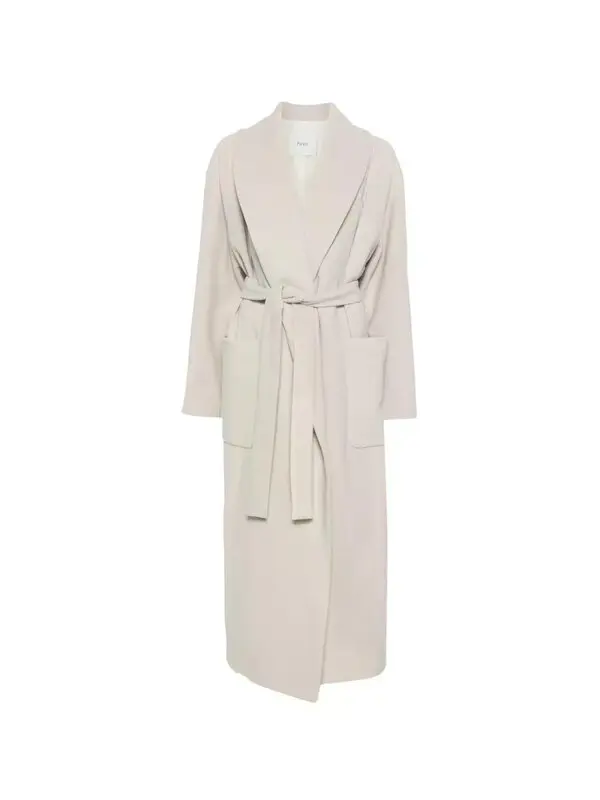 HEVO Belted Shawl-collar Coat