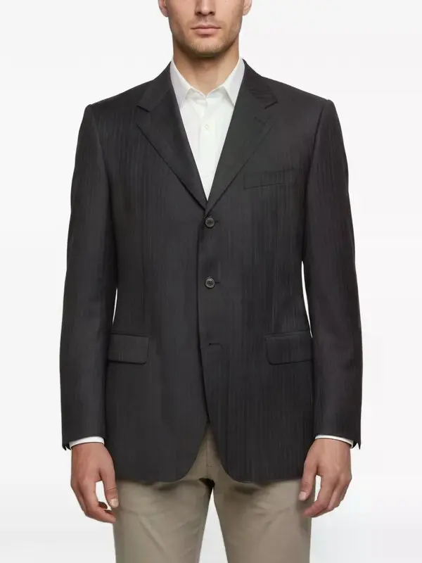 Canali Pinstripe Single-breasted Blazer - Grey