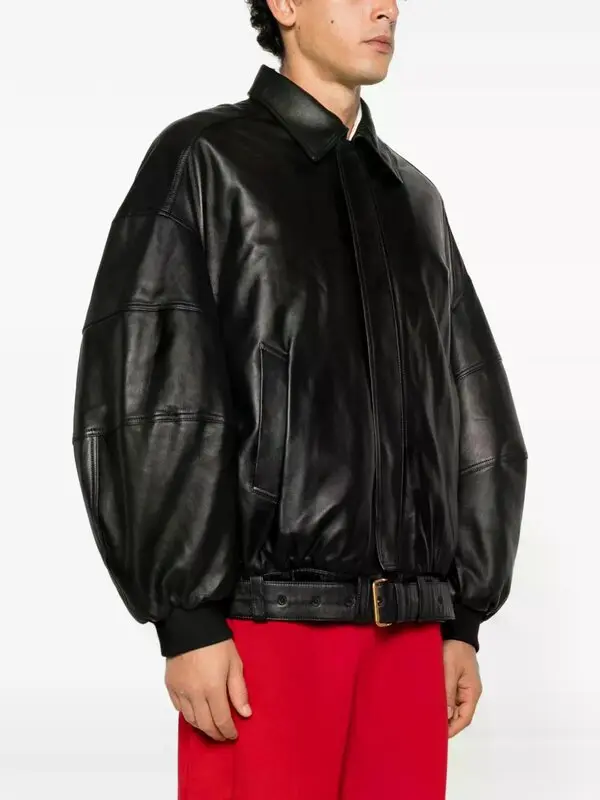 WILLY CHAVARRIA Hustlers Belted Leather Jacket