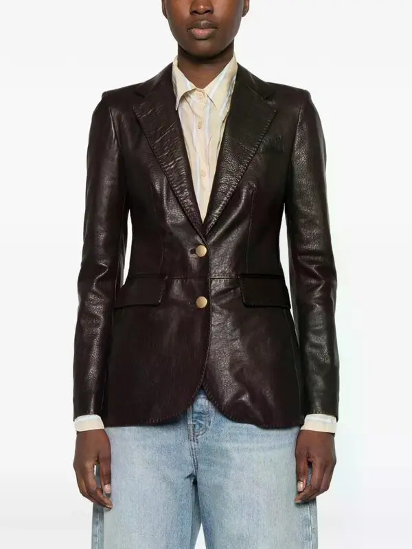 Tagliatore Single-breasted Leather Jacket