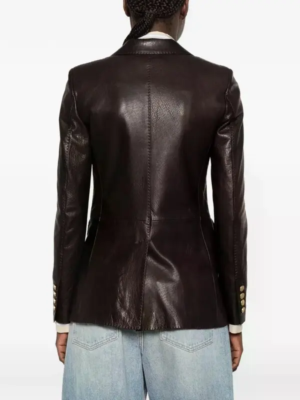 Tagliatore Single-breasted Leather Jacket