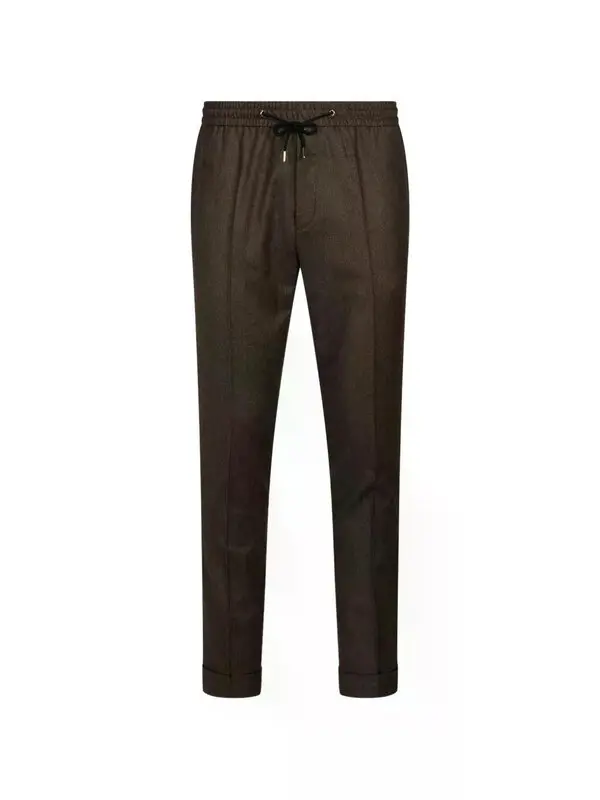 Paul Smith Drawstring-waist Cuffed-hem Trousers - Brown