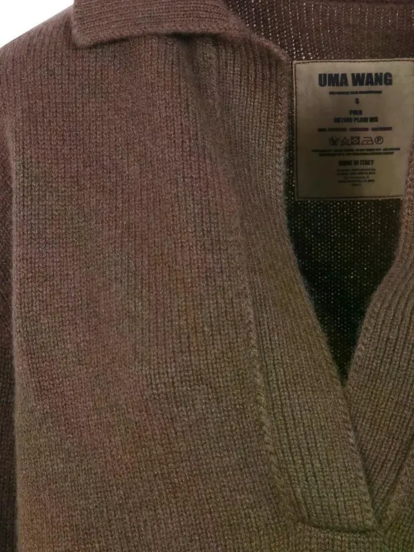 UMA WANG Cashmere Polo-collar Sweater