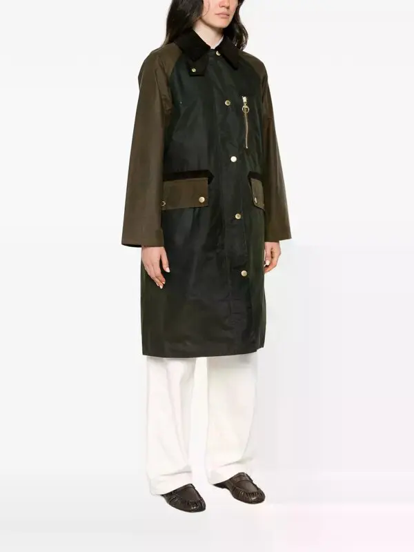Barbour Colour-block Corduroy-collar Jacket