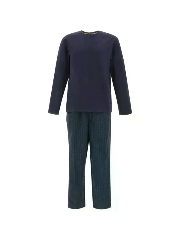 BOSS Chris Geometric-pattern Pajamas - Blue