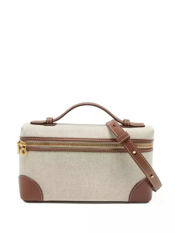Loro Piana L19 Extra Pocket Leather-trim Pouch - Neutrals