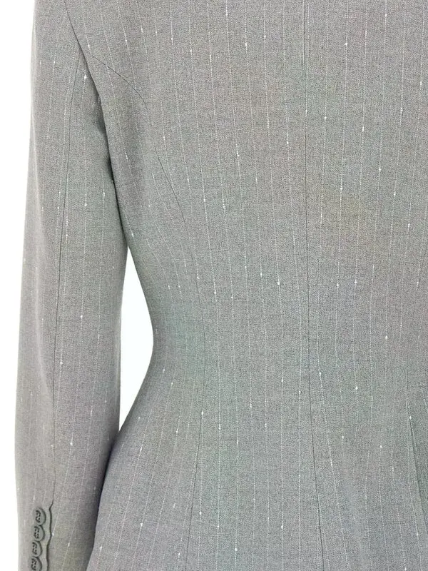 NISSA Asymmetrical Pinstripe Blazer