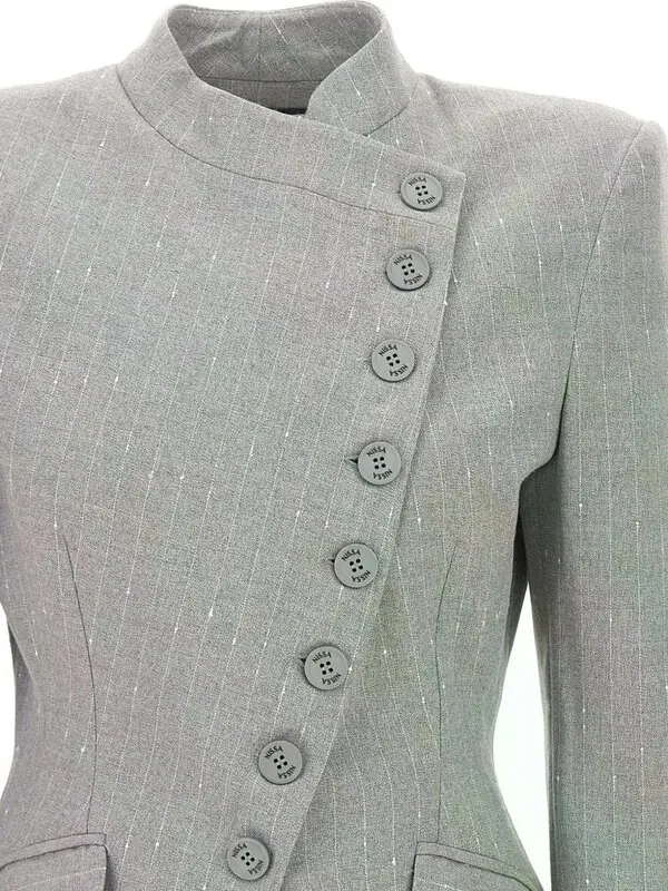 NISSA Asymmetrical Pinstripe Blazer