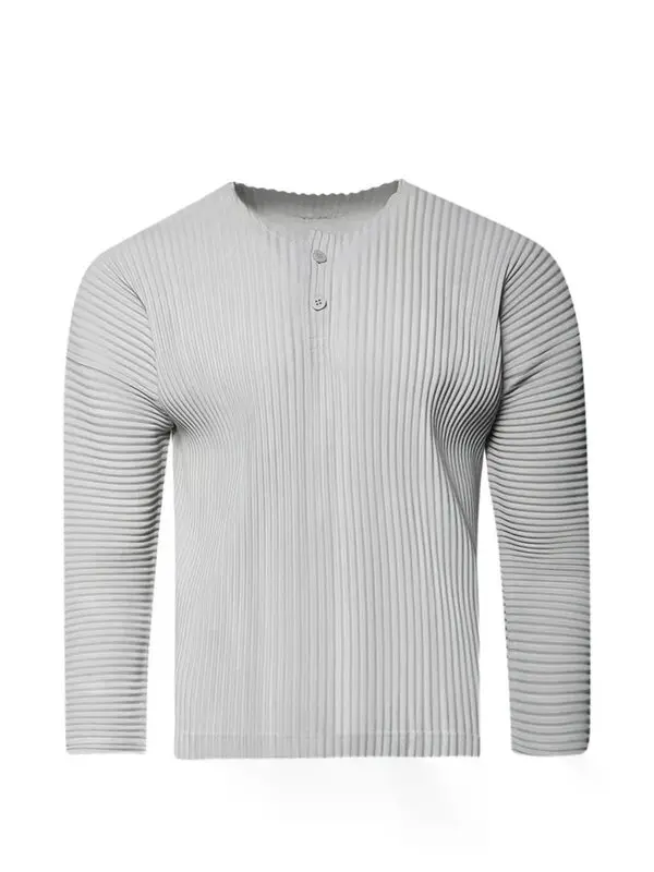 Issey Miyake Button-up T-shirt - Grey