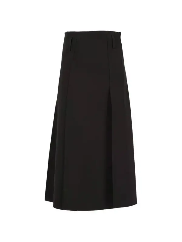 Al Duca D'aosta Pleated Crepe Midi Skirt