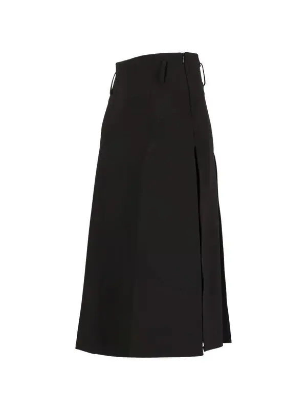 Al Duca D'aosta Pleated Crepe Midi Skirt