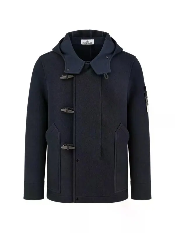 Stone Island Hooded Toggle-fastening Jacket - Blue