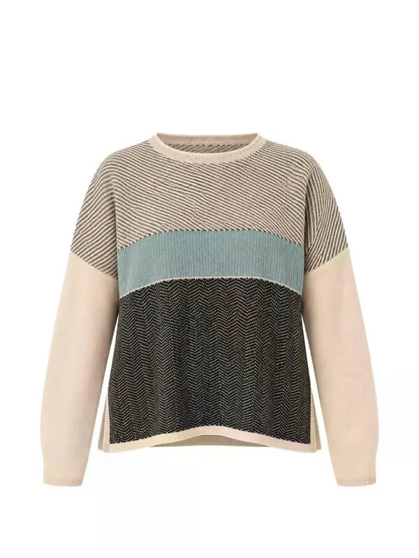 ELENA MIRÒ Colour-block Intarsia-knit Sweater
