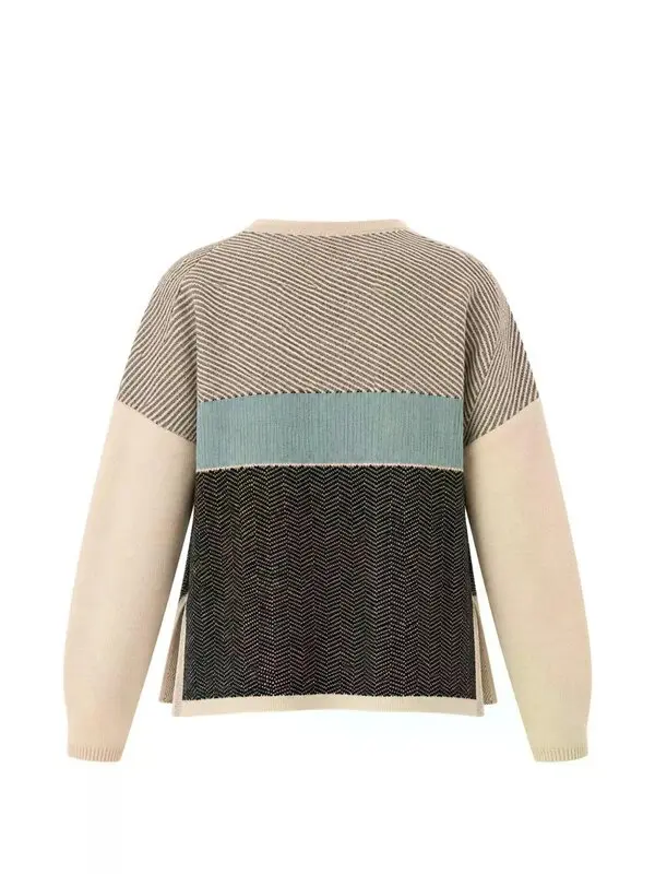 ELENA MIRÒ Colour-block Intarsia-knit Sweater