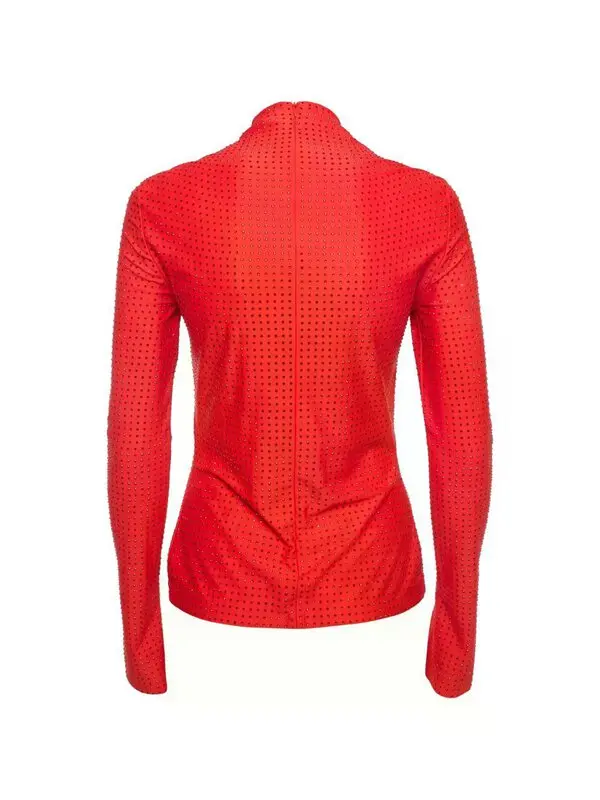 FERRAGAMO Stud-embellished Jersey Top