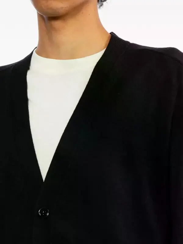 AMI Paris Colour-block V-neck Cardigan