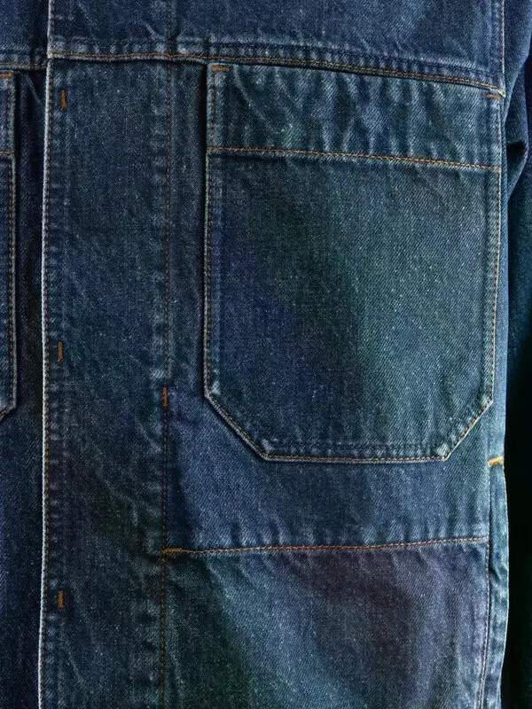 Stone Island 4100006 Indigo Denim-medium Grainy Wash Jacket