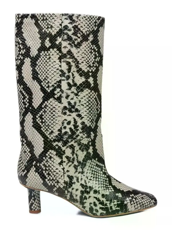 ALYSI Snakeskin-effect Leather Boots
