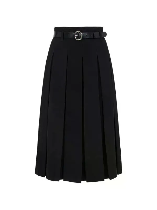 Cinq À Sept Rylee Belted Pleated Midi Skirt - Black