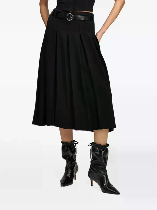 Cinq À Sept Rylee Belted Pleated Midi Skirt