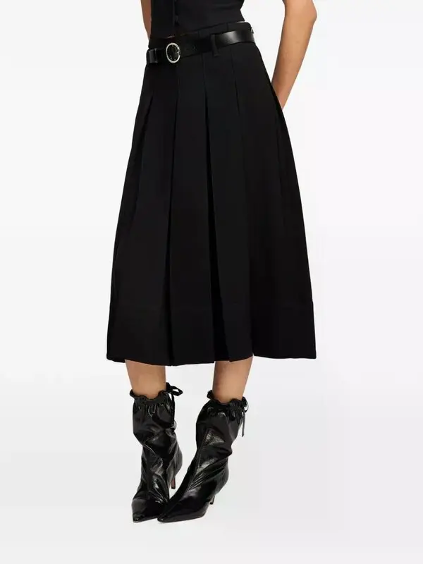 Cinq À Sept Rylee Belted Pleated Midi Skirt