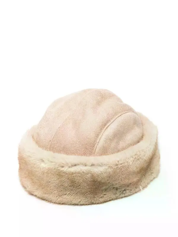 BETTA CORRADI Faux-fur-trim Hat - Neutrals