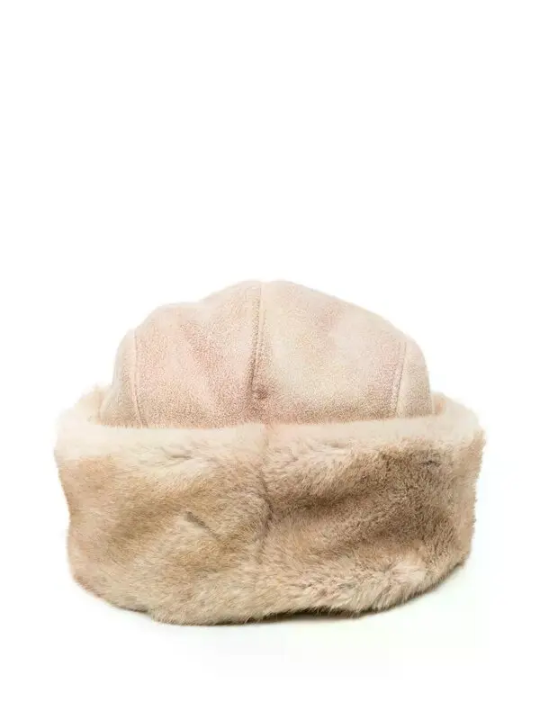 BETTA CORRADI Faux-fur-trim Hat - Neutrals