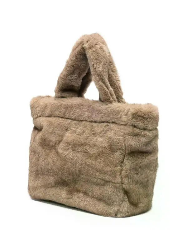 SECRET PON-PON Logo-embroidered Faux-fur Shoulder Bag