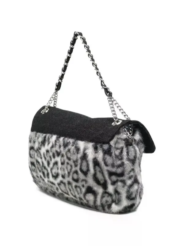 SECRET PON-PON Leopard-print Patch-detail Shoulder Bag
