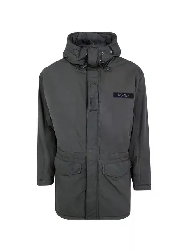 Aspesi Logo-patch Hooded Coat